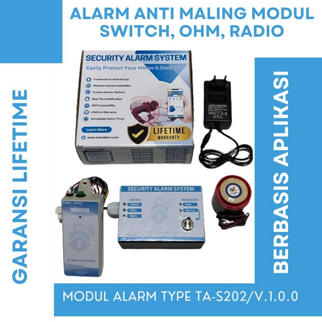 Jual Modul Alarm Anti Maling Type TA-S202/V.1.0.0 Berbasis Android ( APK ) | Shopee Indonesia