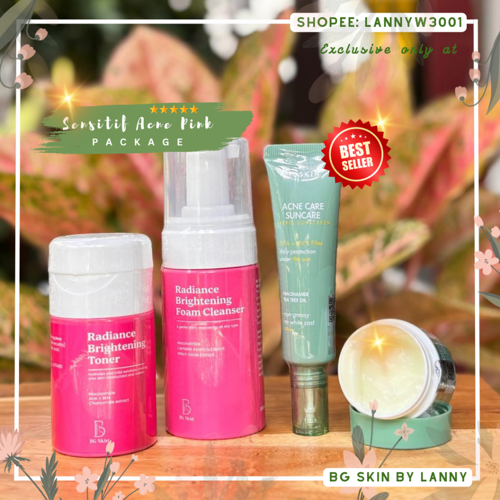 Jual BG SKIN Paket Acne SENSITIF Beauty Glow + FREE BG Skin GIFT ...