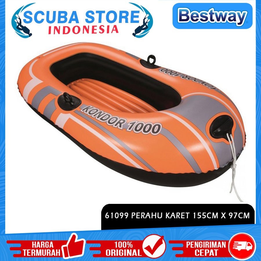 Jual 61099 Inflatable Rubber Boat Bestway Hydro Force Raft (155 cm X 97 ...