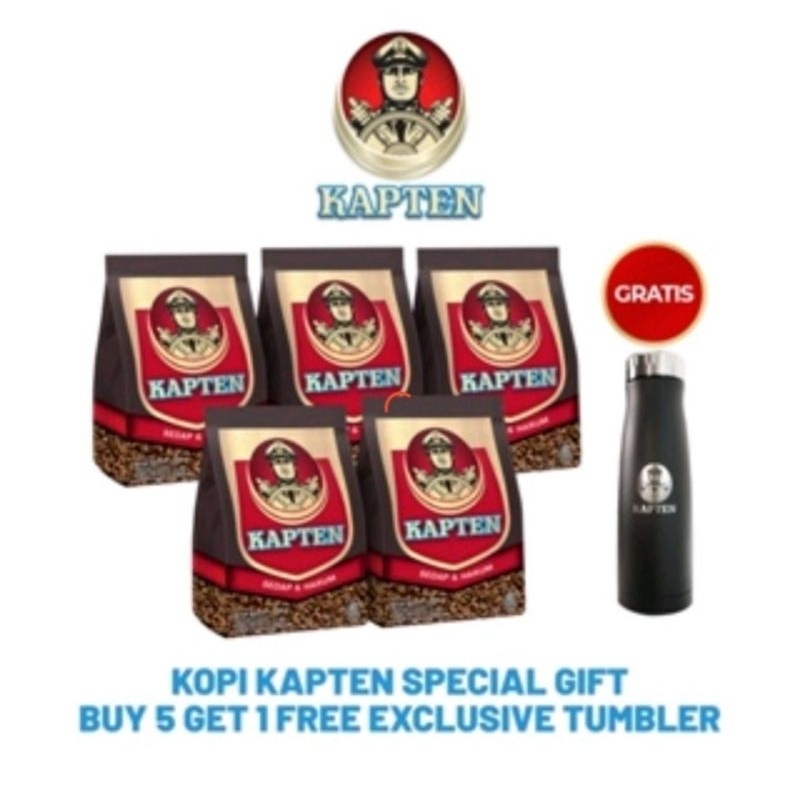 Jual kopi kapten 380gr tumbler kopi kapal api kopi kapten 380gr gelas ...