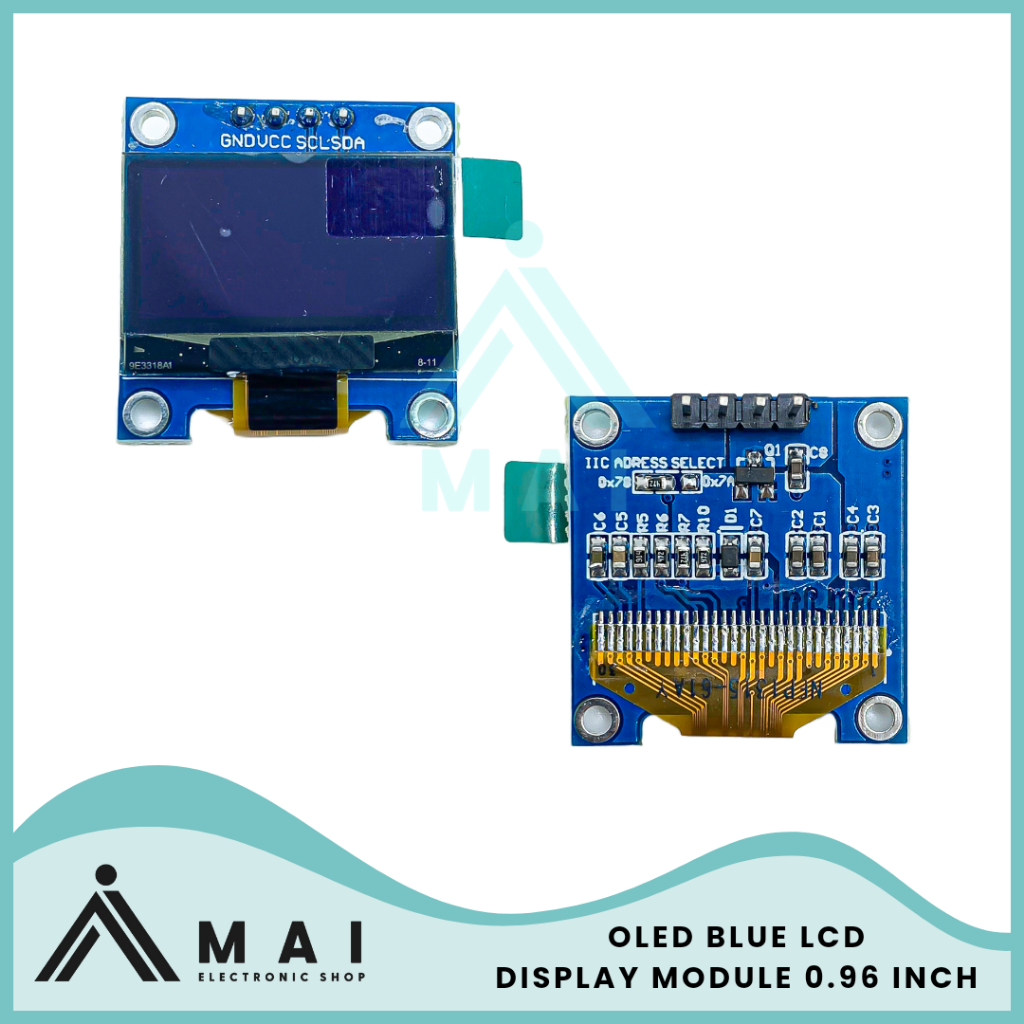 Jual LCD Oled I2C Display Module Warna Biru | Shopee Indonesia