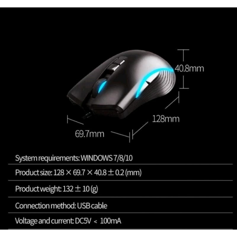 Jual Mouse Gaming AULA F806 Optical Wired 2400DPI RGB Backlight | Shopee Indonesia