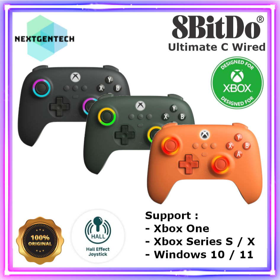 Jual 8BitDo Ultimate C Wired Controller Xbox Gamepad Hall Effect ...