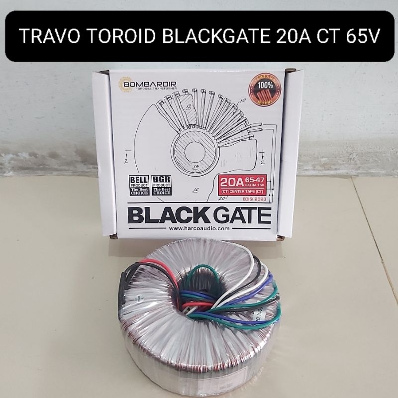 Jual BLACK GATE Travo Donat 20 Ampere CT 47V 65V Trafo Toroidal 20A ...