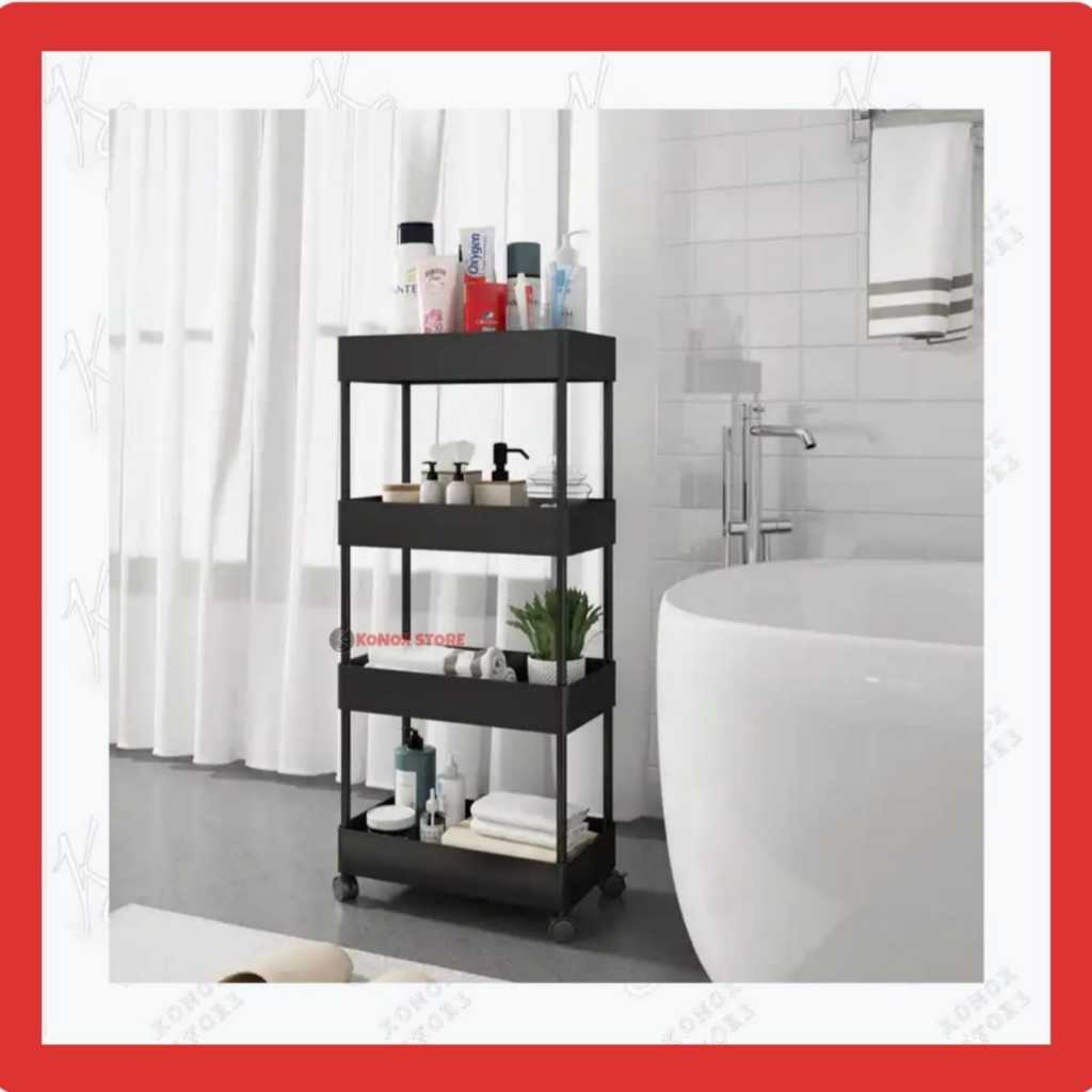 Jual RAK SUSUN PERSEGI 4 SUSUN / SQUARE RAK TROLI DENGAN RODA | Shopee ...