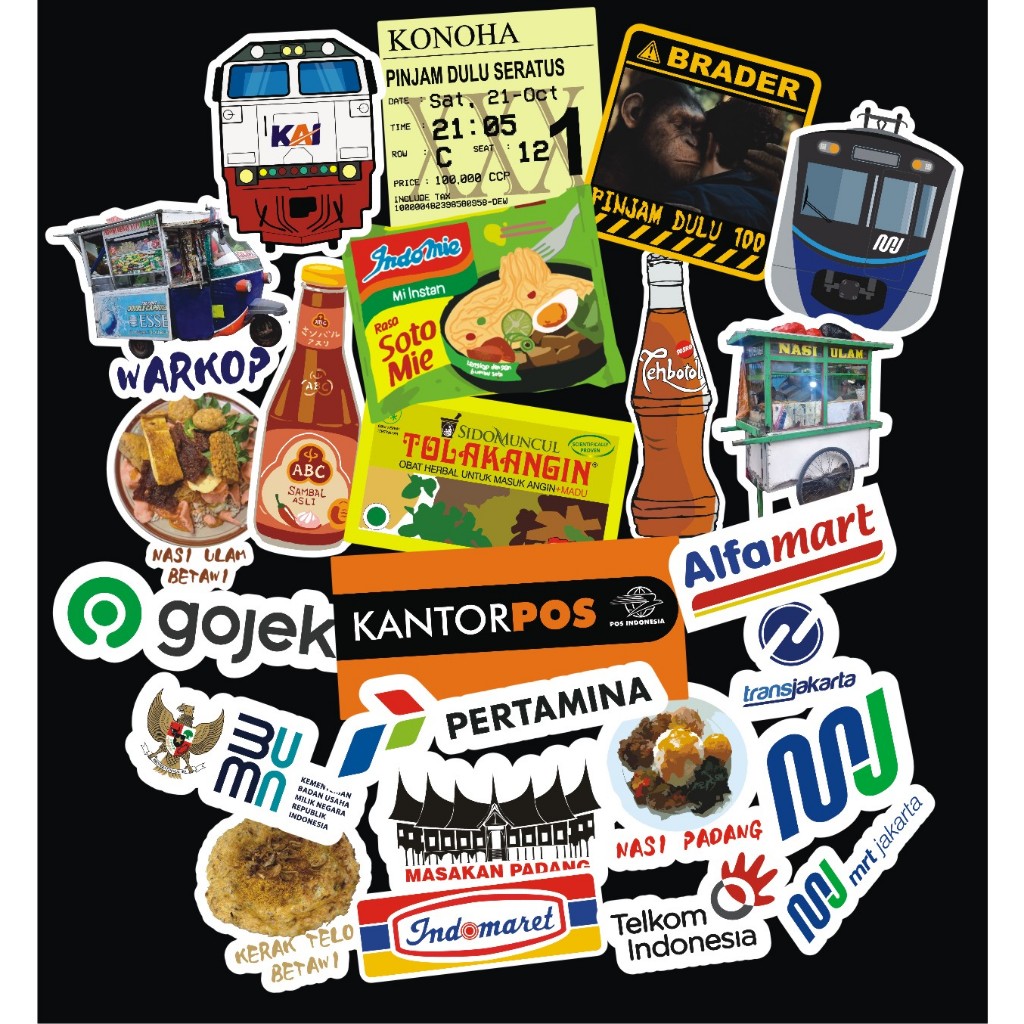 Jual sticker indonesia / stiker koper indonesia / indonesia tourism ...