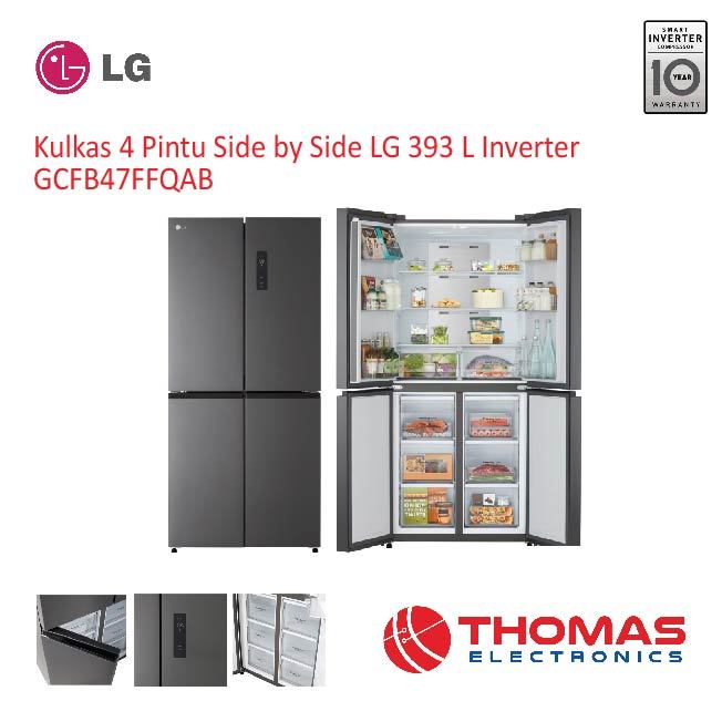 Jual Kulkas 4 Pintu Side by Side LG 393 L Inverter GCFB47FFQAB GCFB 47 ...