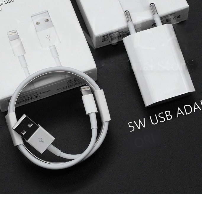 Jual Set Charger dan Kabel Data untuk IP 5/6/7/8/X/Xr/5s/6s/6+/SE/6s+/7 ...