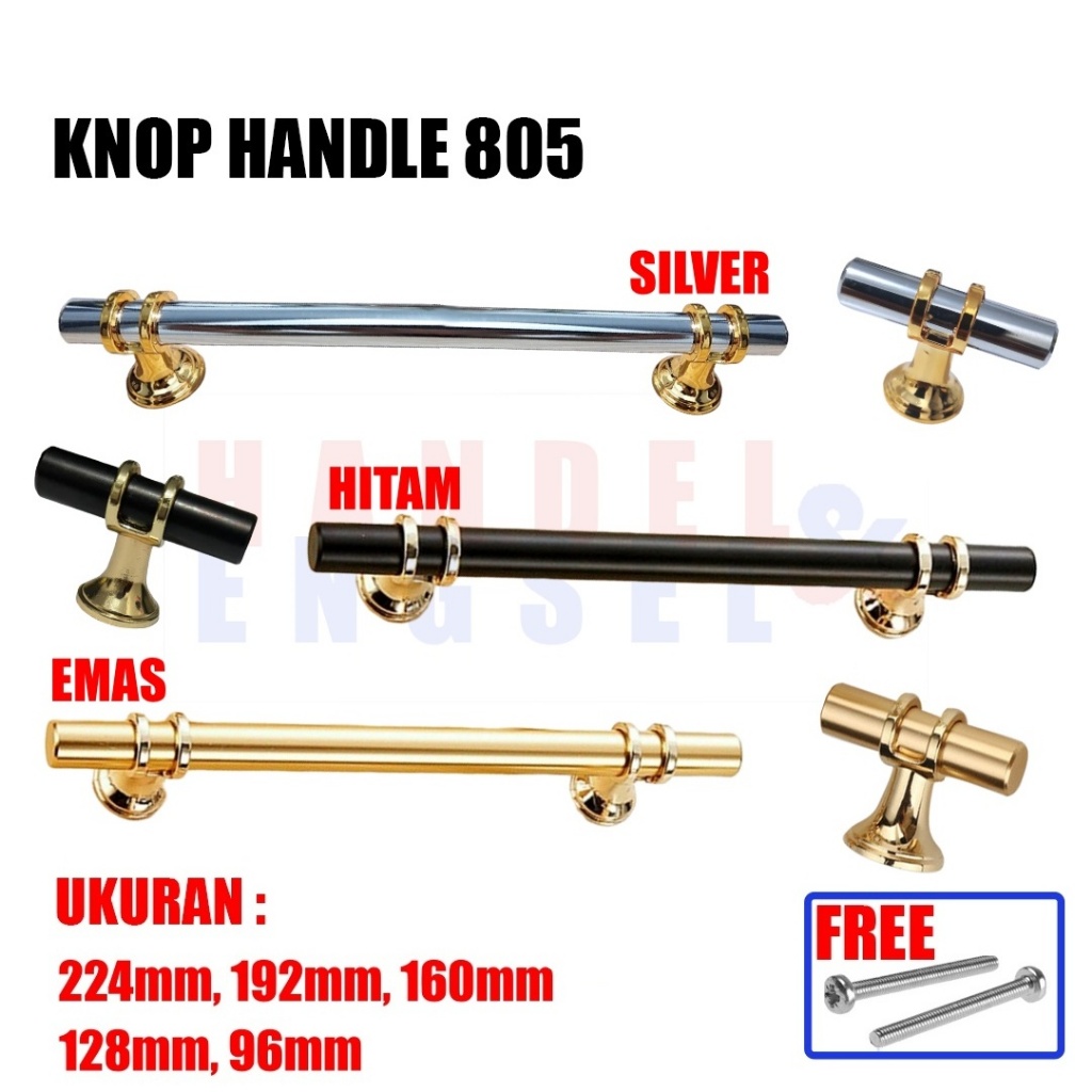 Jual Handle Pintu Lemari Alumunium Warna Emas Silver, Hitam Gold, Gold ...