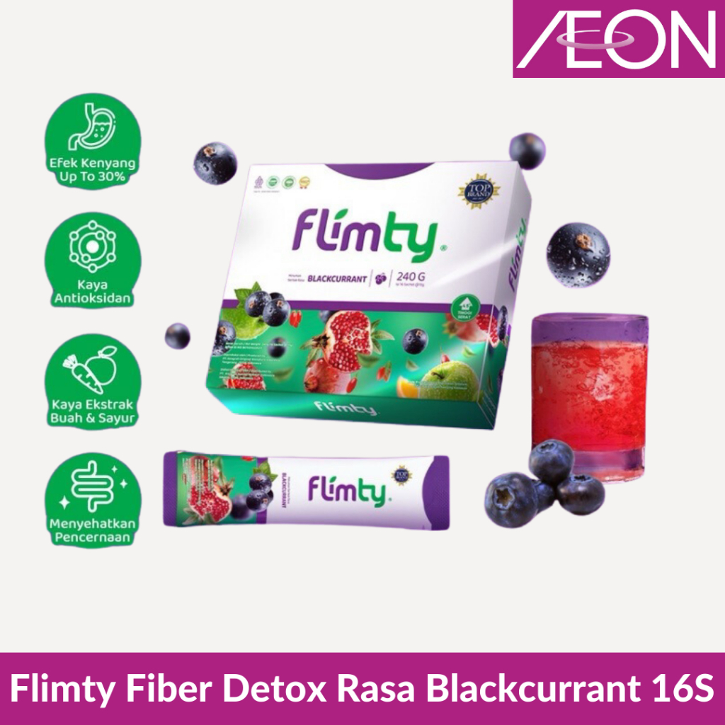 Jual Flimty Fiber Detox Antidioksidan Rasa Blackcurrant 1 Box (isi 16 ...