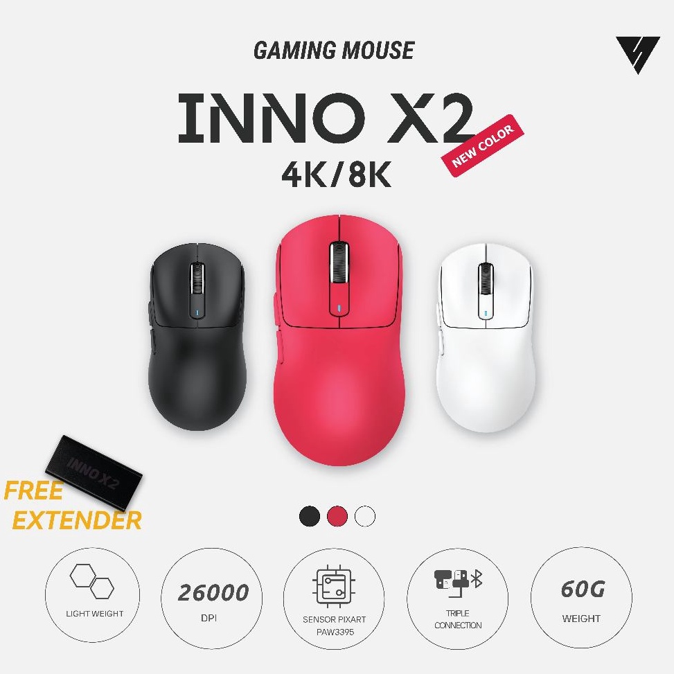 Jual Wow Murah Meriah VortexSeries INNO X2 Super Light Wireless Gaming ...