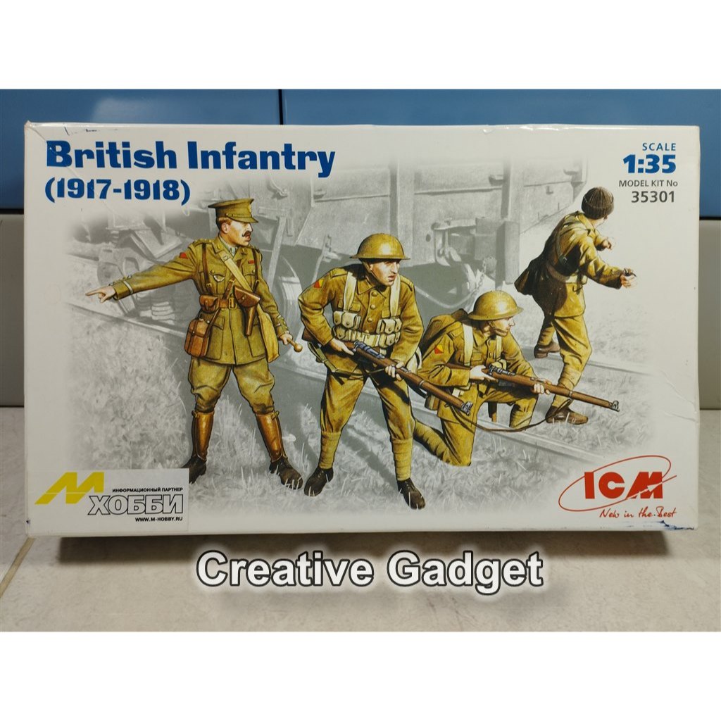 Jual WWI British Infantry 1917-1918 - Model Kit ICM 1/35 - 4 Figures ...