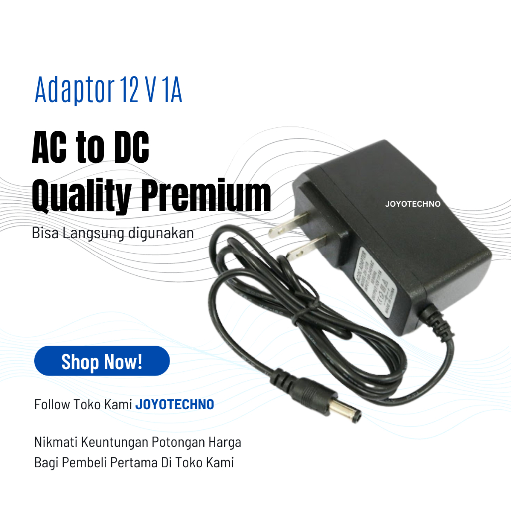 Jual Adaptor Adapter 12 volt 1 amper 12v 1a CCTV Modem Router | Shopee ...