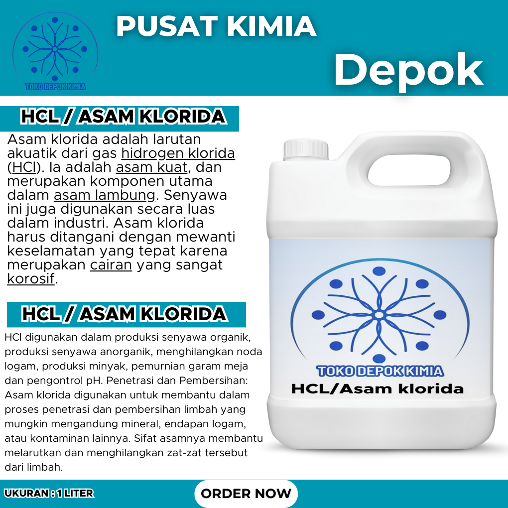 Jual Asam Klorida (HCL) 1 liter | Shopee Indonesia
