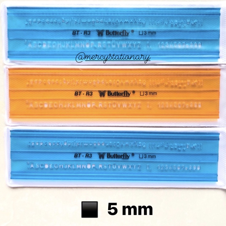 Jual KODE X82V Penggaris Huruf Angka Templates Sablon ABC Lettering ...