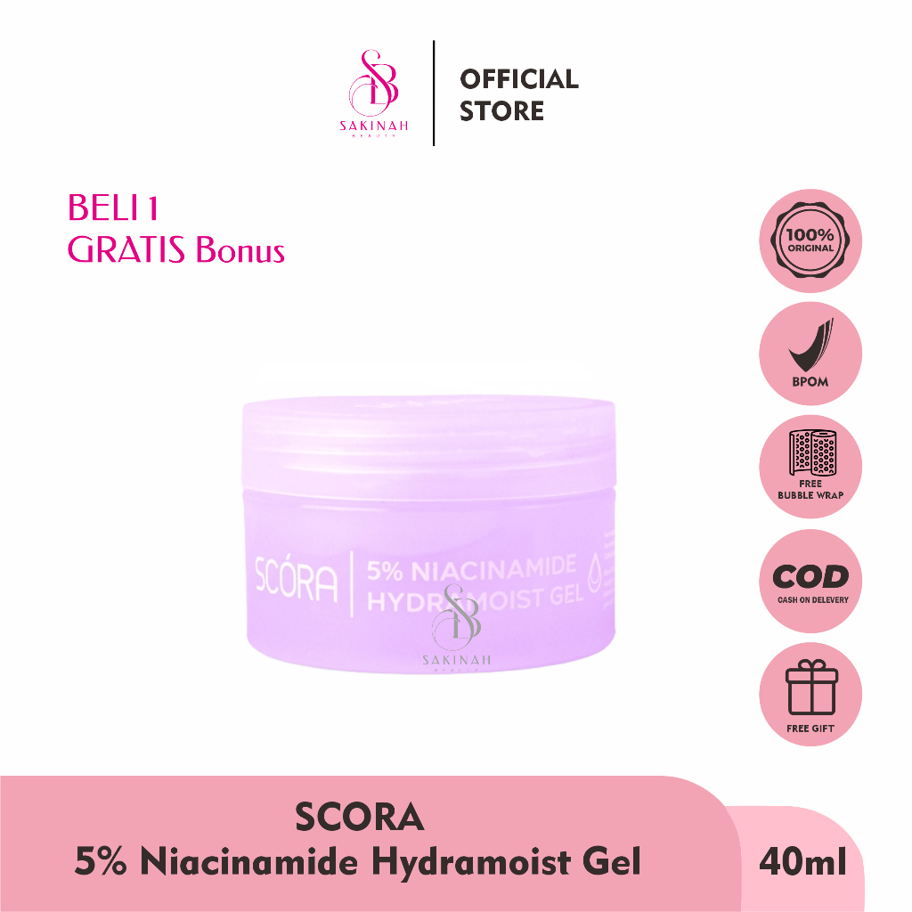 Jual [FREE GIFT] SCORA 5% Niacinamide Hydramoist Gel 40ml Pelembab Wajah yang Mencerahkan Kulit ...