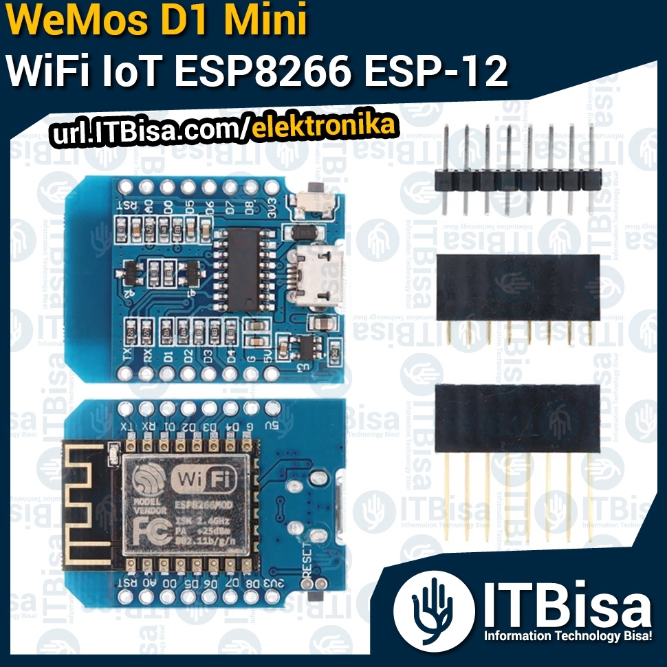 Jual Muraaaahh ITBisa WeMos D1 Mini NodeMCU 4MB Lua WiFi IoT ESP8266 ESP12 ESP12 | Shopee Indonesia