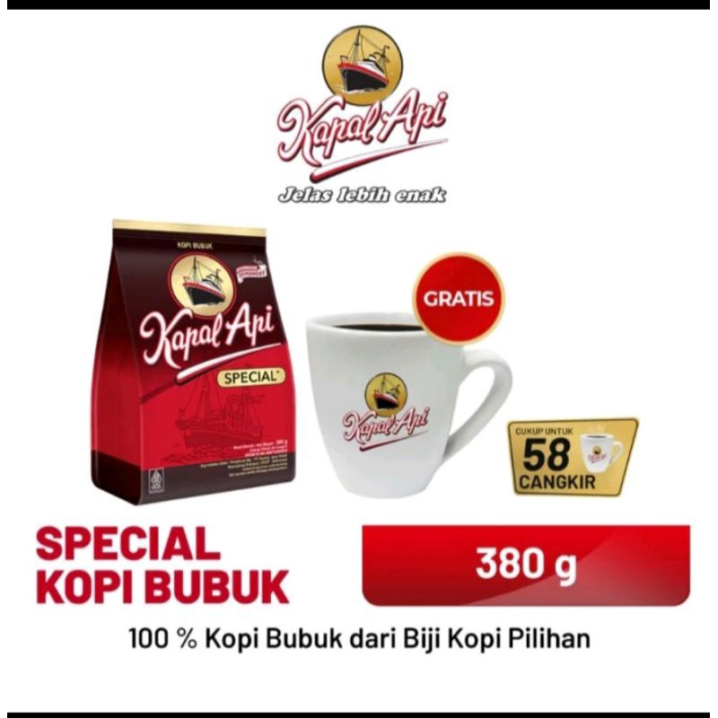 Jual Kapal api 380 gr gratis mug cantik | Shopee Indonesia