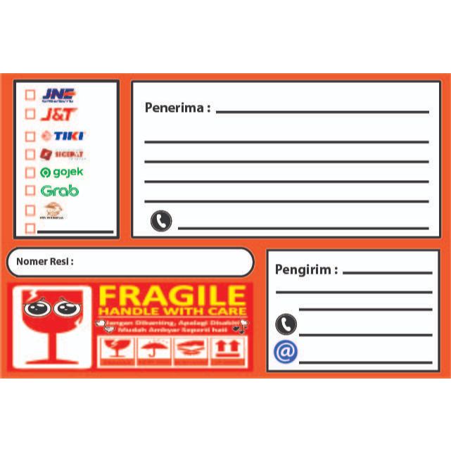 Jual STIKER PENGIRIMAN / STICKER OL SHOP / STICKER RESI / ISI 100 ...