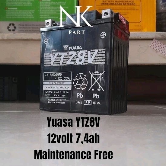 Jual Aki Accu Motor Yamaha XMax 250 , R25 Yuasa YTZ8V MF Kering 12v 7,4Ah | Shopee Indonesia