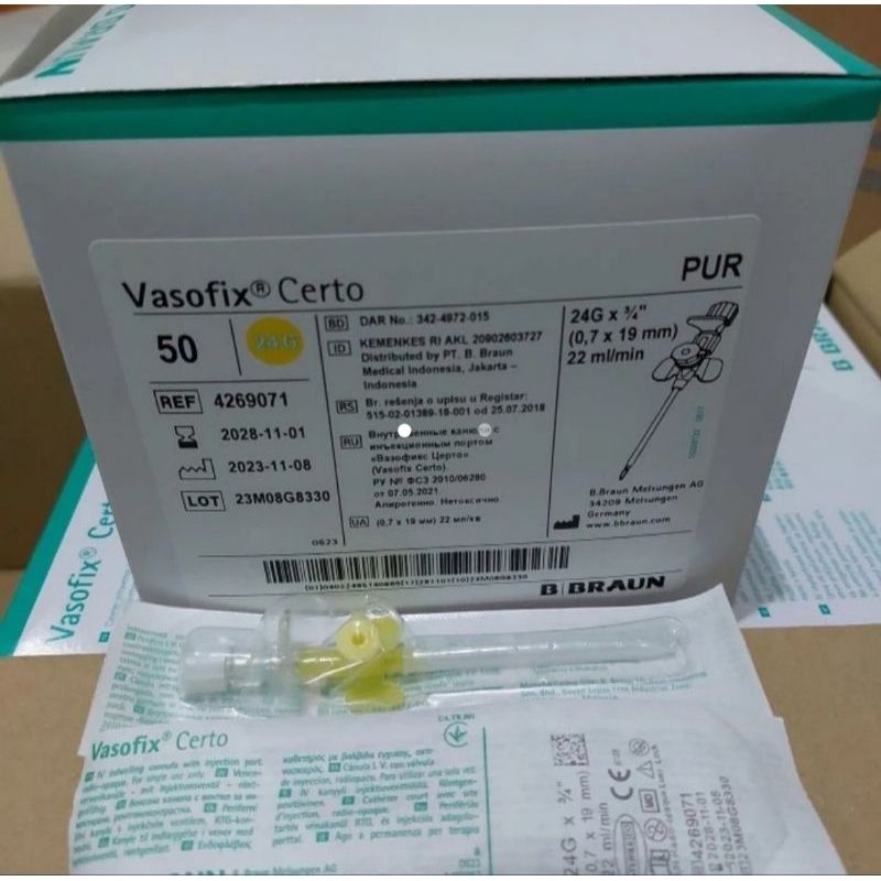 Jual vasofix 18 20 22 24 B Braun 1box(50pcs) | Shopee Indonesia