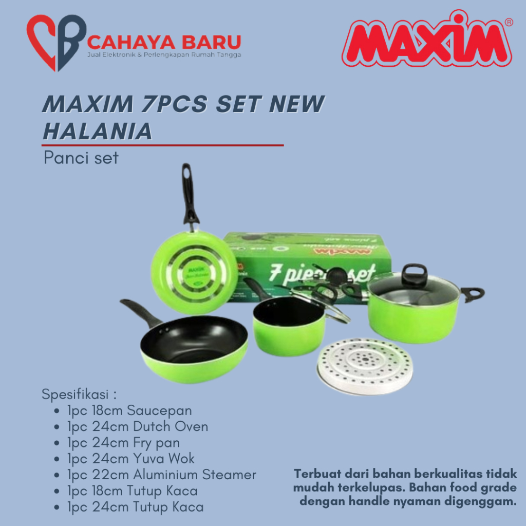 Jual MAXIM 7PCS SET NEW HALANIA 7 IN 1 | Shopee Indonesia