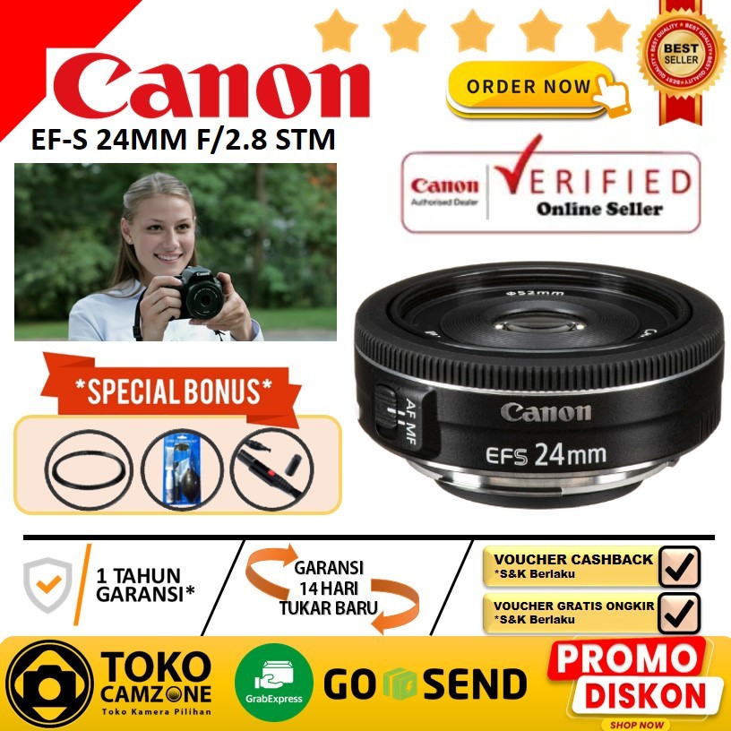 Jual Lensa Canon EF-S 24mm f/2.8 STM - GARANSI RESMI/ORIGINAL 100% | Shopee Indonesia