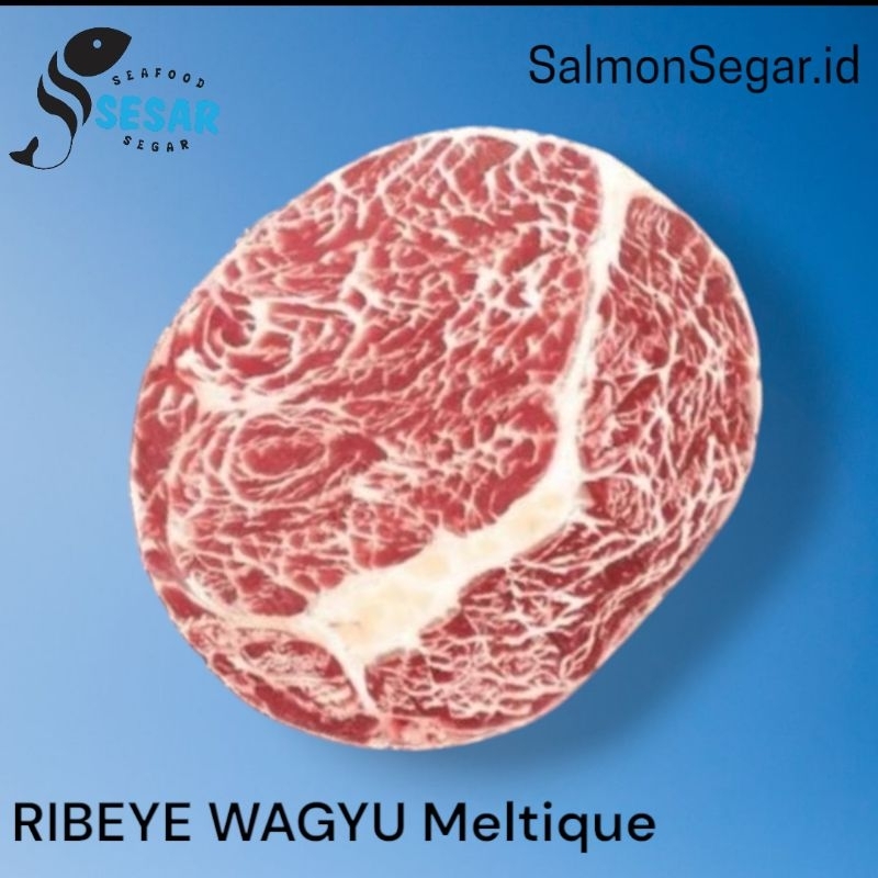 Jual Ribeye Wagyu Meltique Steak Prime Cut AUS Beef - Round Wagyu ...