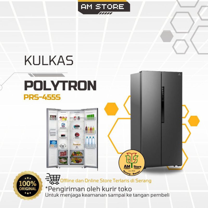 Jual Kulkas Side by Side Polytron PRS-455S | Shopee Indonesia