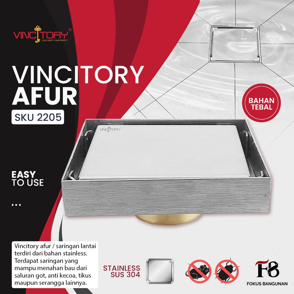 Jual VINCITORY Afur Kamar Mandi Lantai Stainless | Afur Pembuagan Air Lantai | 2205 | Shopee ...