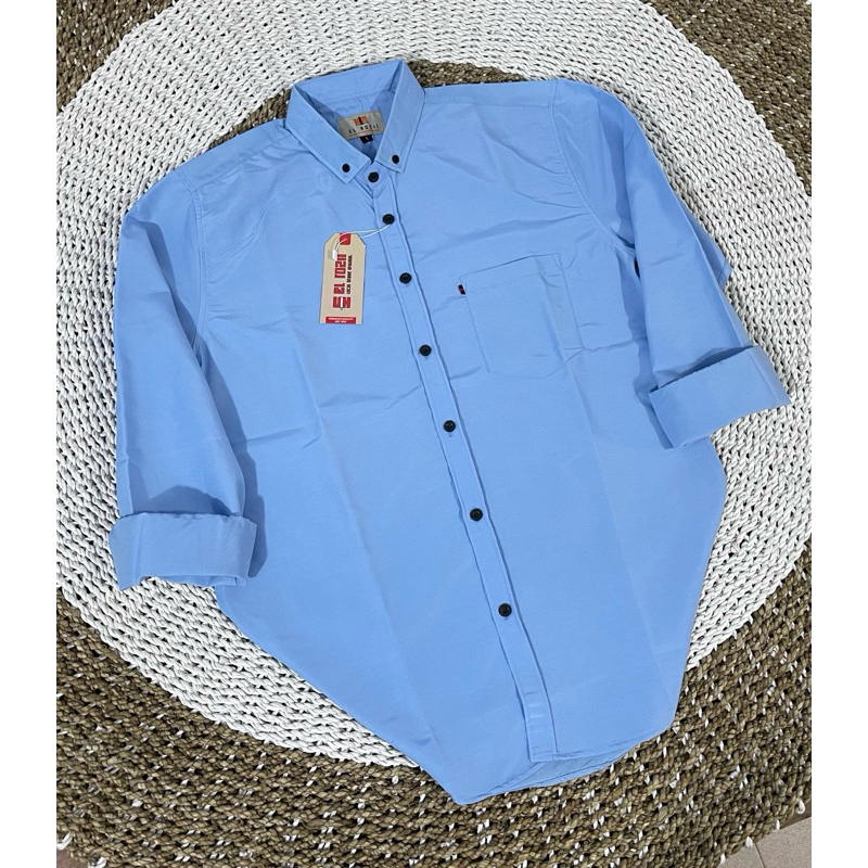 Jual Kemeja Warna Biru Muda Softblue Lengan Panjang Terbaru High Quality Shopee Indonesia