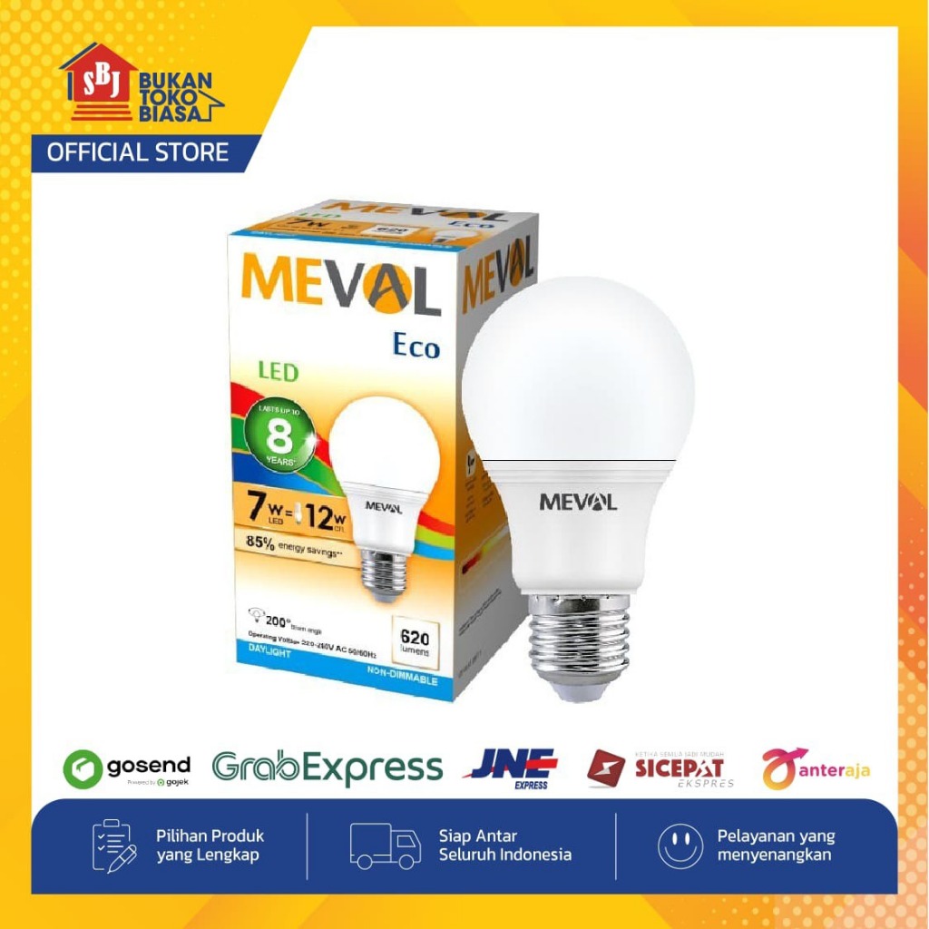 Jual Meval EB1-07A/EB1-07B Lampu LED Bulb 7W Eco | Shopee Indonesia