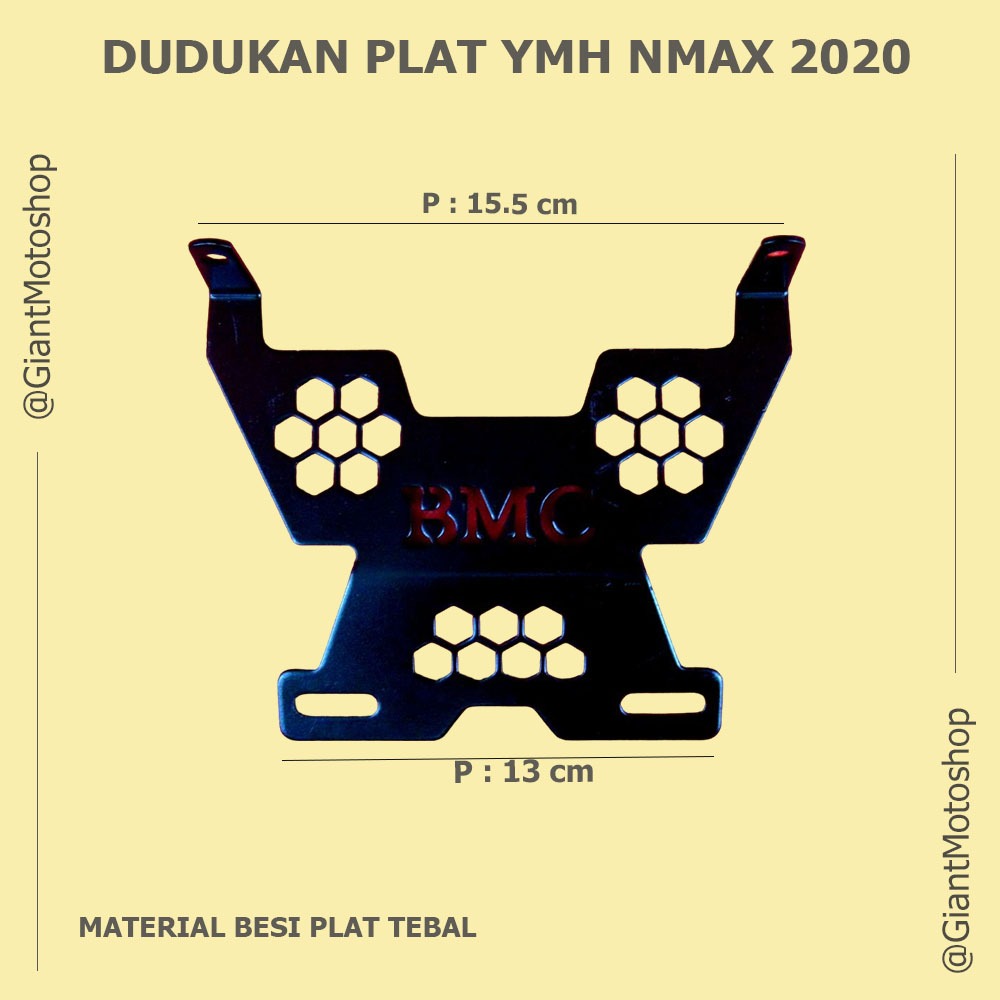 Jual braket plat nopol nmax new bracket/dudukan plat nomor kumis nmax ...