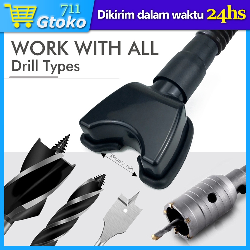Jual Drill Dust Vacuum Collector Set Alat Pelindung Anti Debu Bor ...