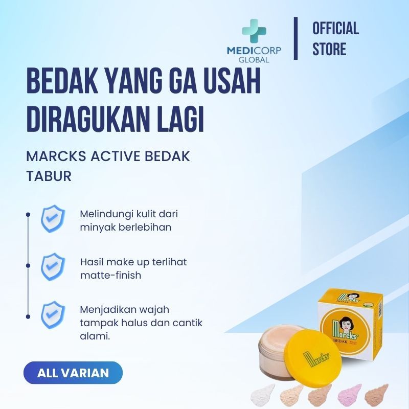 Jual Marcks active bedak tabur / loose powder pink / cream / natural ...