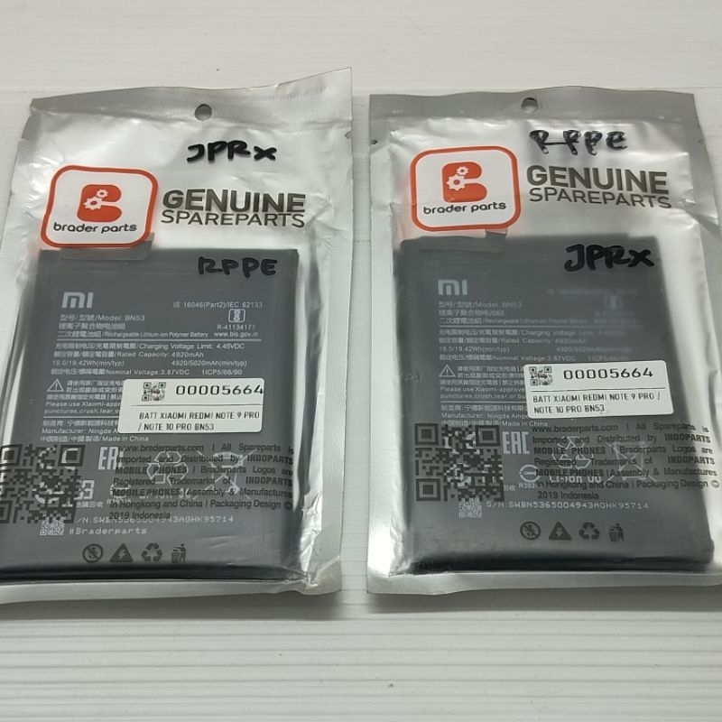 Jual BATERAI REDMI NOTE 9 PRO/NOTE 10 PRO/BN53 BRADER PARTS | Shopee Indonesia