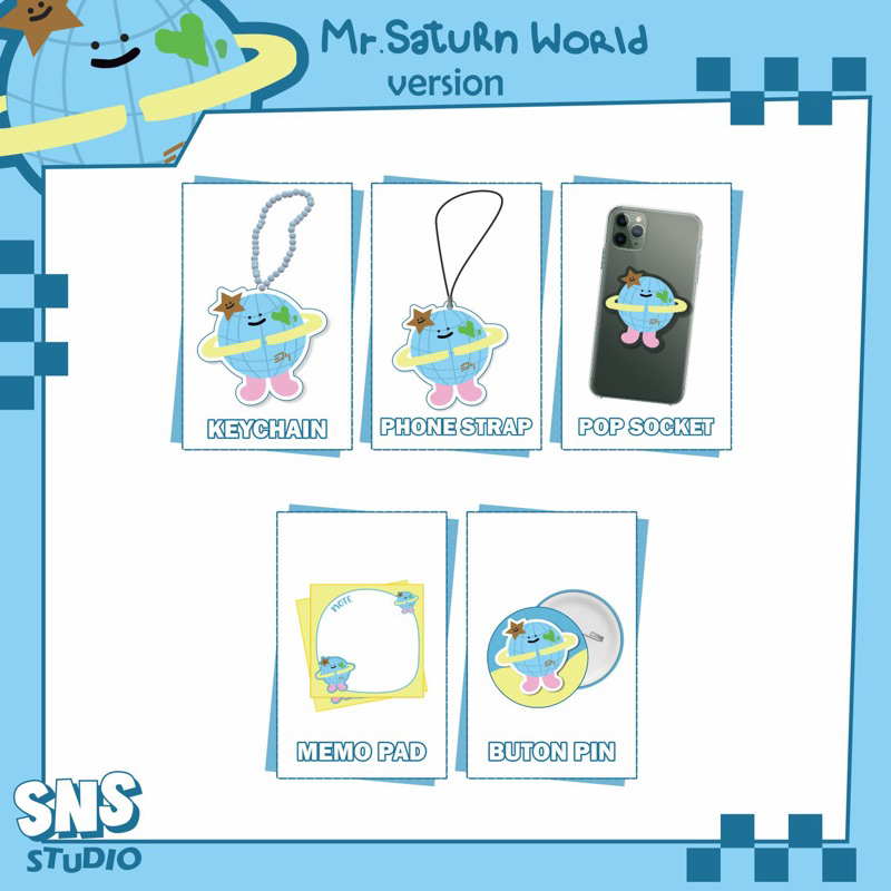 Jual MARCHANDISE GMM FANDAY - MR SATURN WORLD (EARTHMIX) | Shopee Indonesia