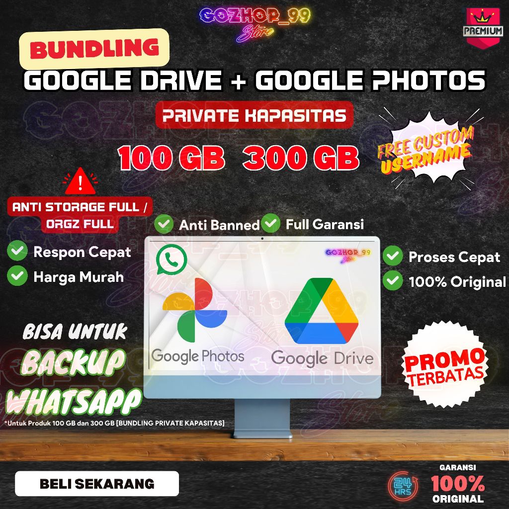 Jual [PRIVATE KAPASITAS] Google Drive dan Google Photos Foto Unlimited ...