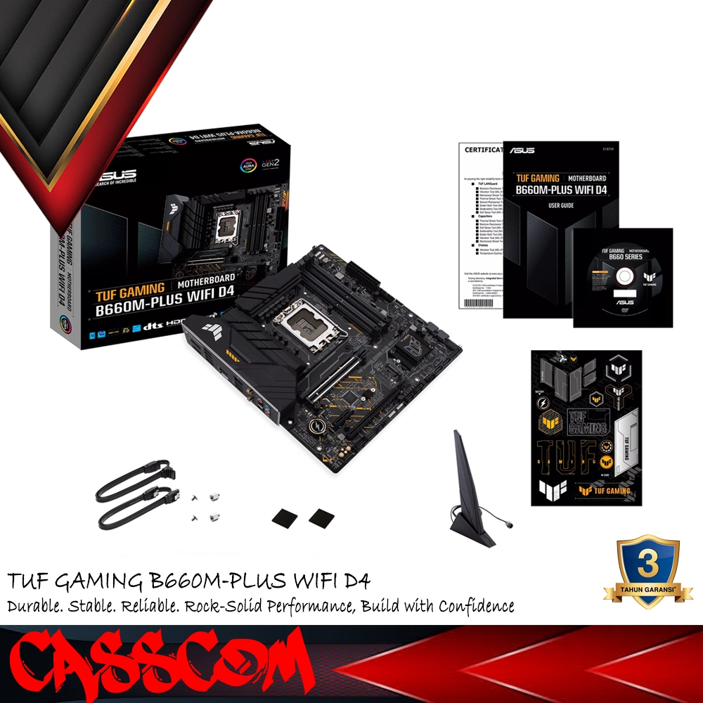 Jual Motherboard Asus TUF Gaming B660M-PLUS WIFI D4 (Intel LGA1700, B660,USB 3.2) | Shopee Indonesia