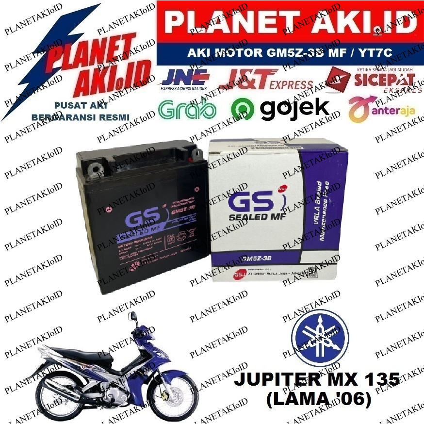Jual Aki Motor Yamaha Jupiter MX 135 Lama GM5Z3B Accu Kering MF ...