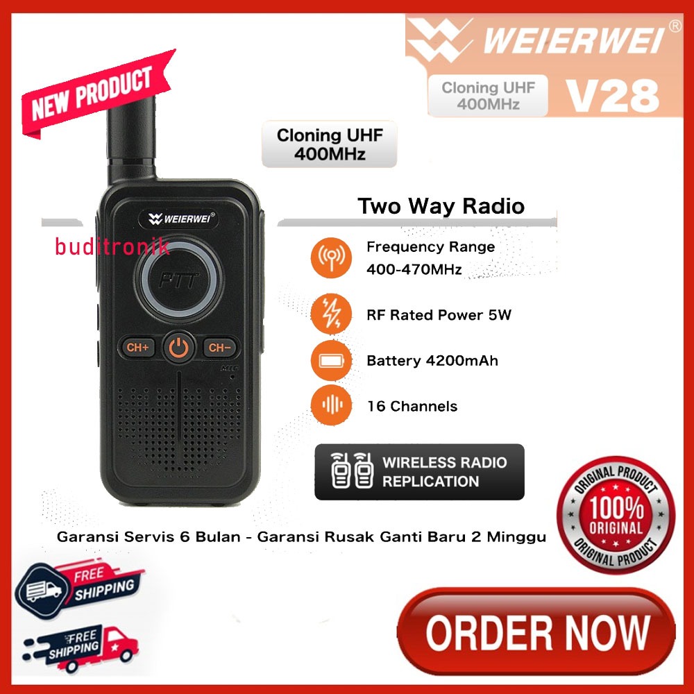 Jual Ht Weierwei V58 Scaning UHF HT Radio Kloning Ori Walkie Talkie Type C | Shopee Indonesia