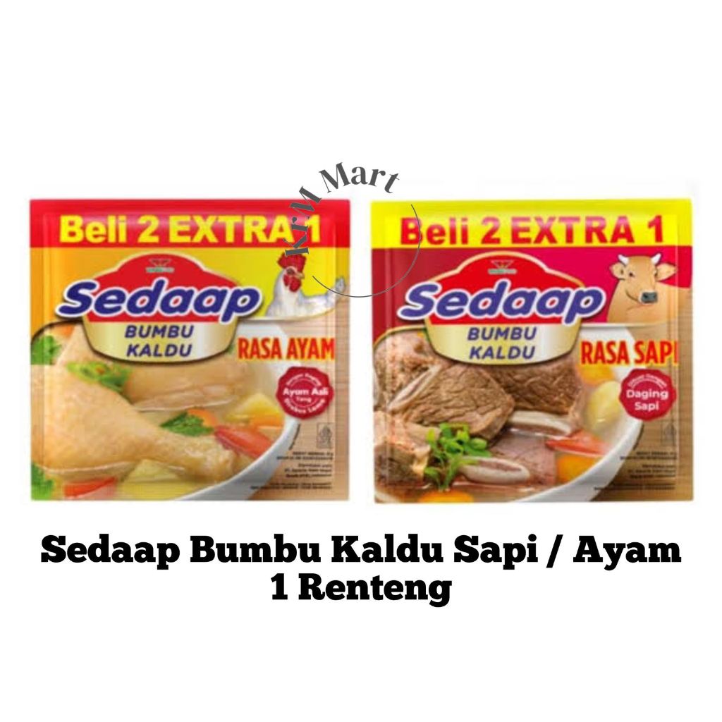 Jual Sedaap Bumbu Kaldu Sapi Ayam sedap 1 renceng renteng isi 18 sachet ...
