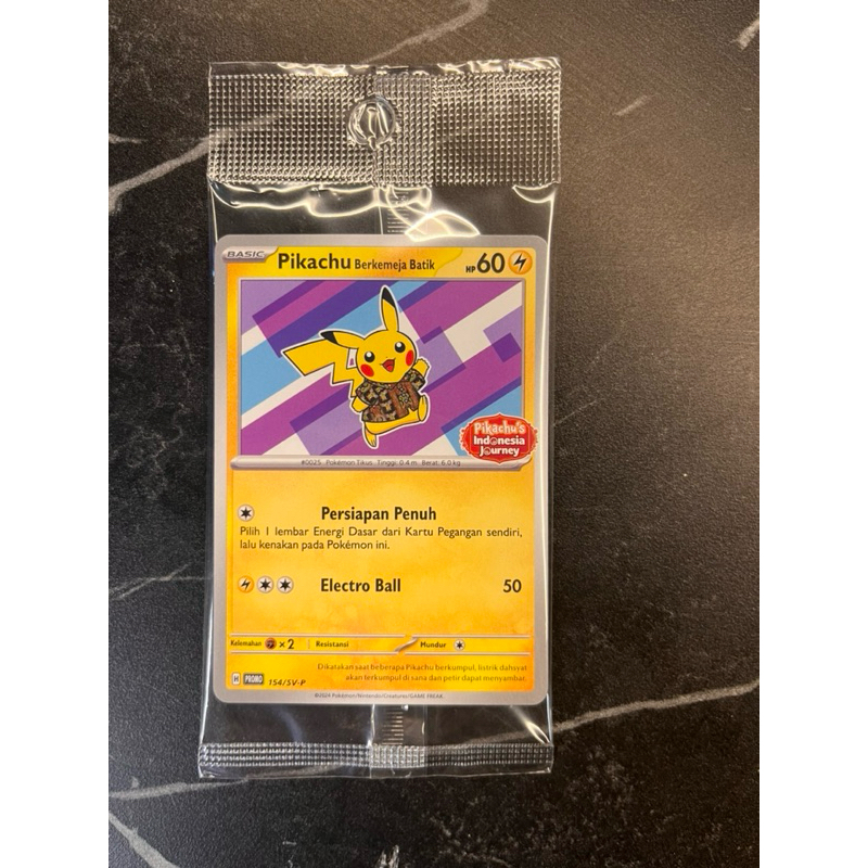 Jual Pikachu Card Batik Pokemon Card Pikachu's Indonesia Journey ...