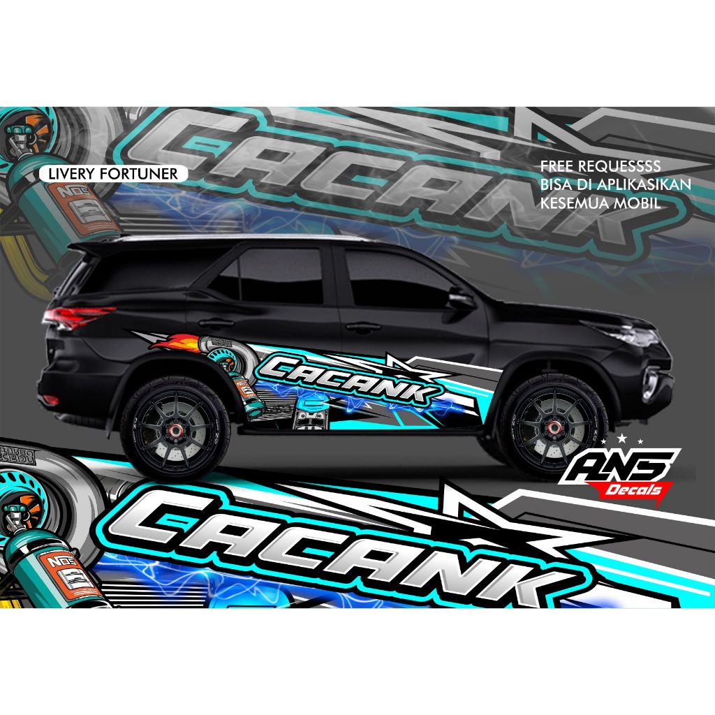 Jual STIKER LIVERY MOBIL FOURTUNER STIKER MOBIL PAJERO SPORT STIKER ...