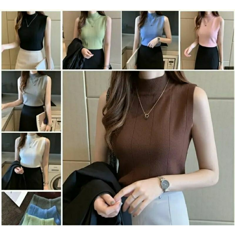 Jual atasan rajut import premium inner turleneck wanita korea | Shopee ...