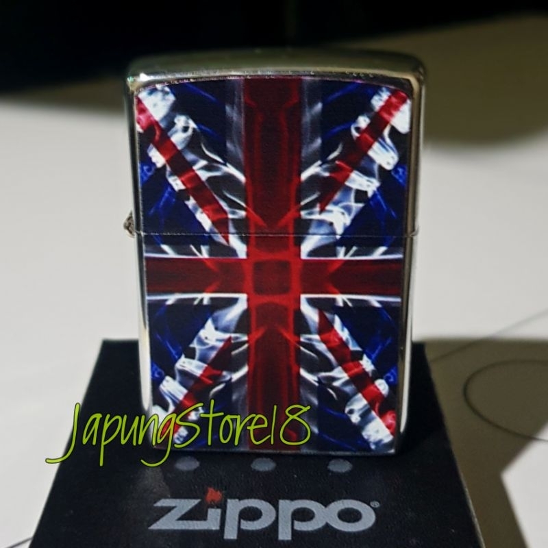 Jual Korek api zippo uk bendera inggris print uv zippo custom | Shopee ...