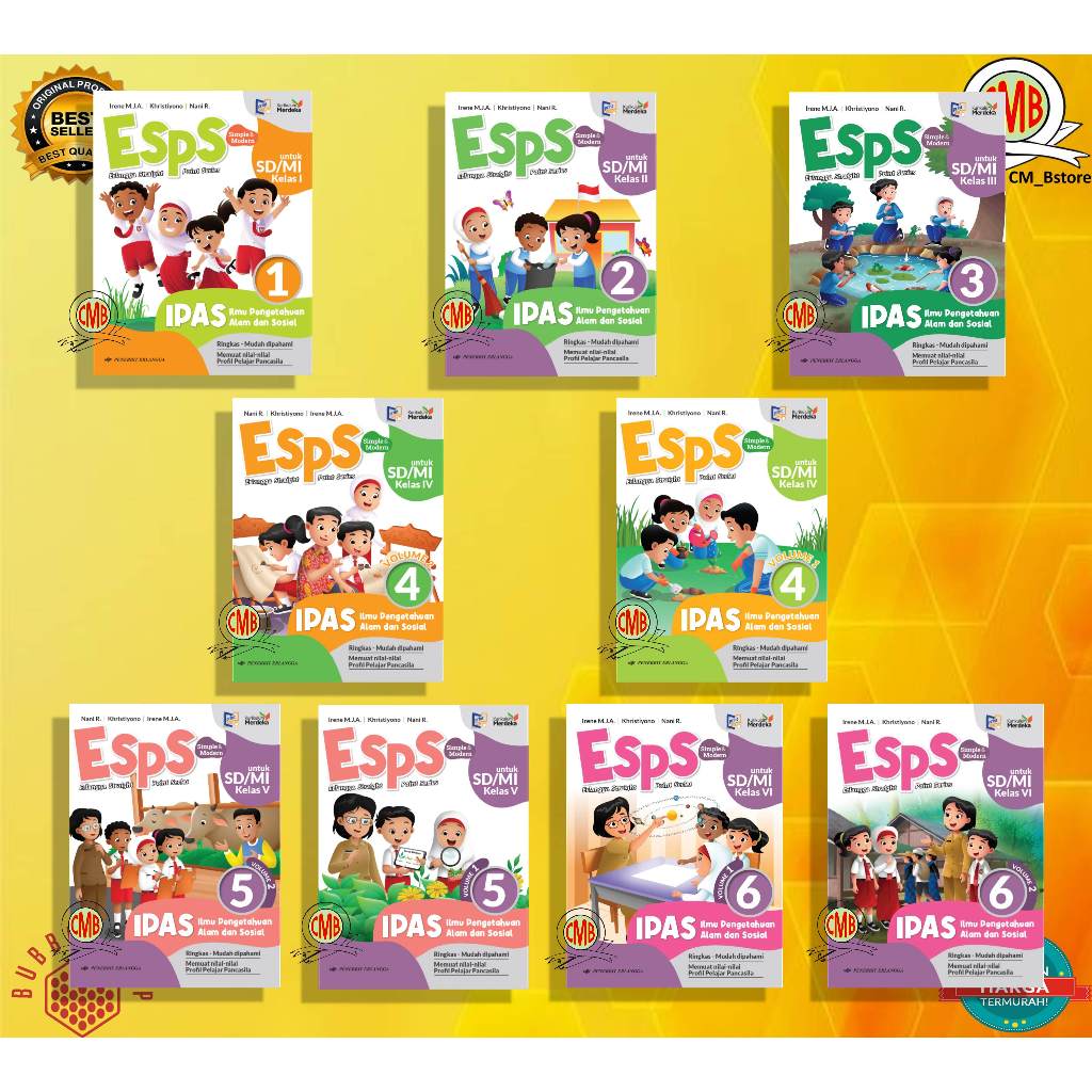 Jual ESPS IPAS KELAS 1, 2, 3, 4, 5, 6 KURIKULUM MERDEKA PENERBIT ERLANGGA | Shopee Indonesia