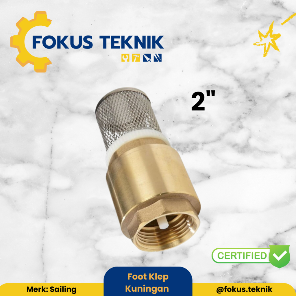 Jual SAILING Foot Klep 2" Kuningan Brass Tusen Foot Valve 2 Inch ...