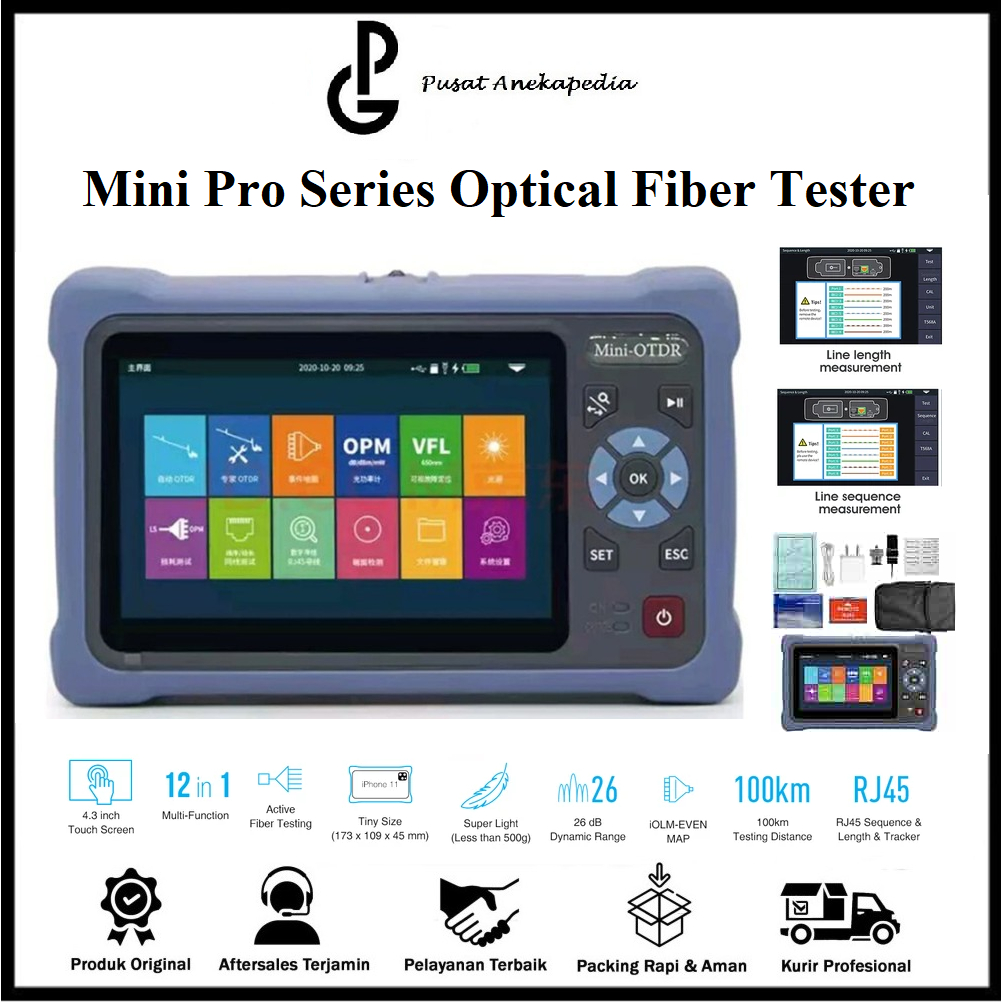 Jual Mini Pro Series Optical Fiber Tester - GT4000D Mini OTDR Optical ...