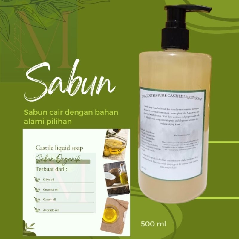 Jual sabun castile natural sabun mandi cair untuk kulit sensitif eksim ...
